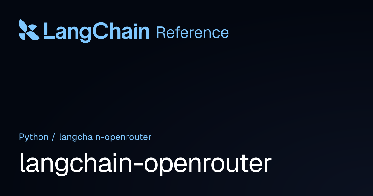 langchain_openrouter | LangChain Reference